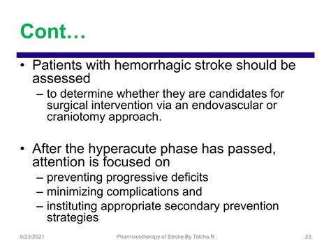 Pharmacotherapy Of Stroke Pptx