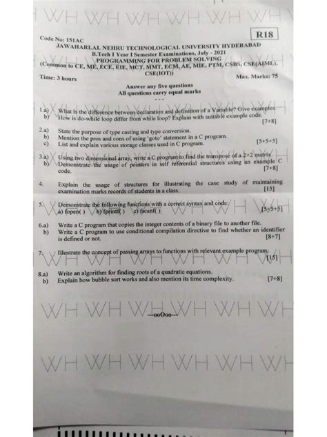 Pps Previous Papers Pdf Computer Program Programming