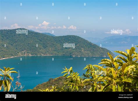 Ilha Grande Brazil 24 December 2012 Breathtaking View Of Enseada Abraao Abraao Bay Off