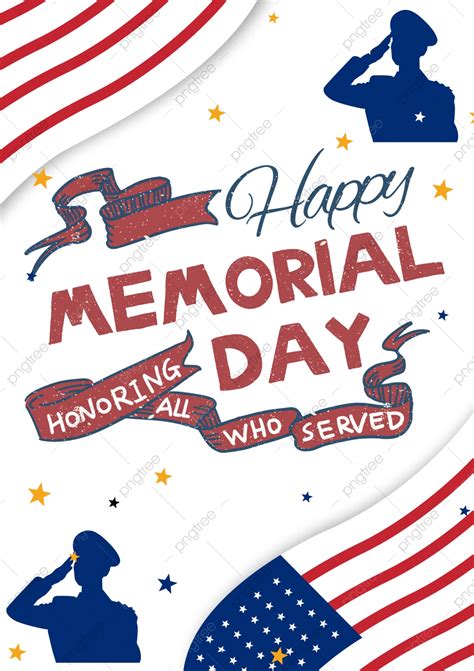 Memorial Memorial Day Poster Simple Créatif Modèle De Téléchargement