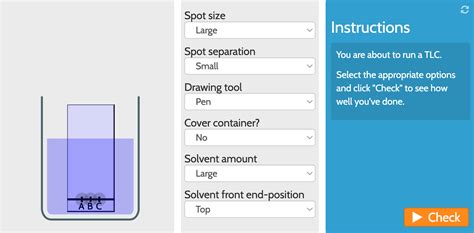 Learnsci Labsim Thin Layer Chromatography Tlc Setup