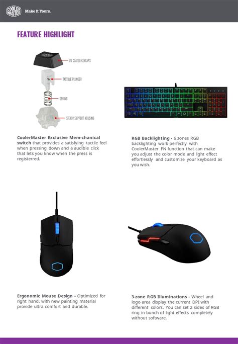 Cooler Master Ms110 Rgb Gaming Keyboard And Mouse Combo Cm Ms 110 Kkmf1 U Shopee Malaysia