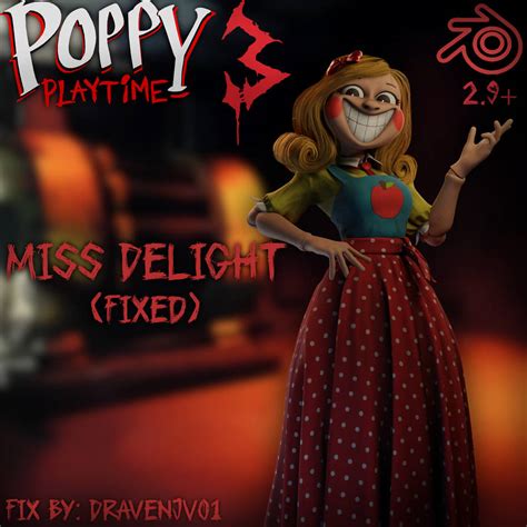 Poppy Playtime Miss Delight Fix Blender 29 By Dravenjv01 On Deviantart