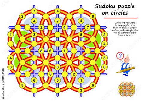 Logic Sudoku Puzzle Game For Smartest Write The Numbers In Empty