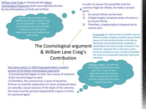 William Lane Craigs Cosmological Argument As Level Pptx