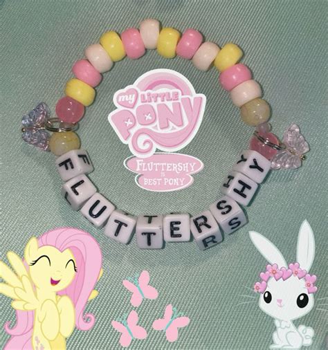 Fluttershy Kandi In 2025 Diy Kandi Bracelets Kandi Bracelets Diy Bracelets Patterns