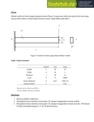 ASSIGNMENT Finite Element Method PDF