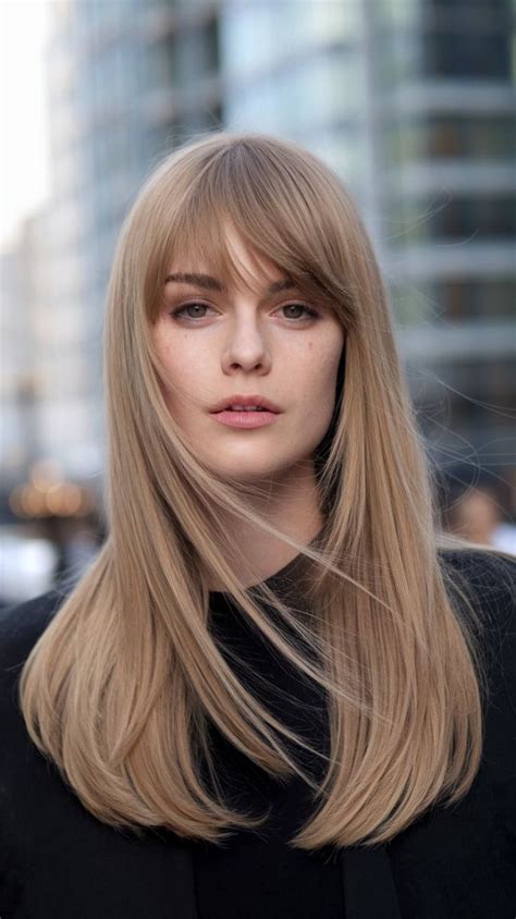 Timeless And Trendy Curtain Bangs And Long Layers For Gorgeous