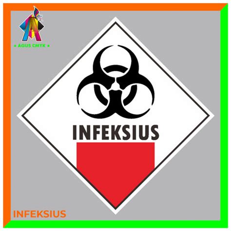 Jual Stiker Label Simbol K3 Limbah B3 Hazmat Beracun Infeksius 1010
