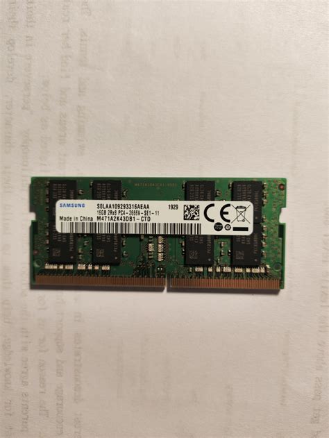 三星 Samsung Ddr4 2666 Ram 16gbx1 For Notebook 電腦＆科技 手提電腦 Carousell