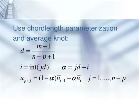 Ppt Knot Placement In B Spline Curve Approximation Powerpoint Presentation Id1132668