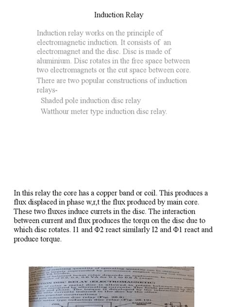 Induction Relay Pdf Relay Electromagnetic Induction