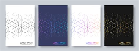 추상적인 기하학적 표지와 아이소메트릭 벡터 블록이 있는 브로셔 다각형 모양 패턴 가리기에 대한 스톡 벡터 아트 및 기타 이미지 가리기 상자 책자 표지 Istock