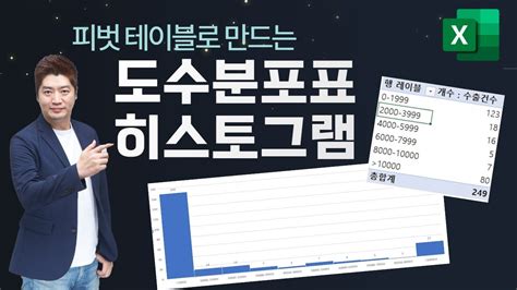 피벗 테이블로 만드는 도수분포표와 히스토그램 Youtube