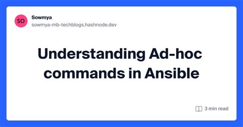 sowmya m on linkedin understanding ad hoc commands in ansible