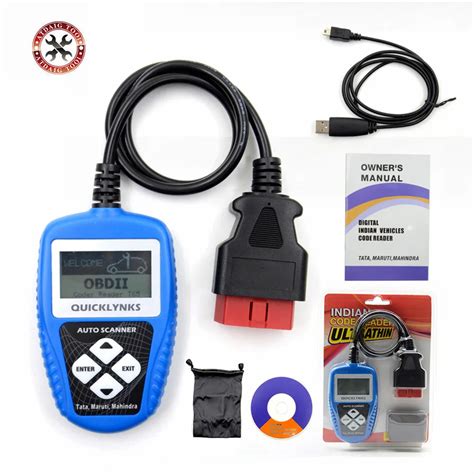 Auto Scanner For Indian Cars T Indian OBDII OBD EOBD Auto Code Reader For Tata Maruti Free
