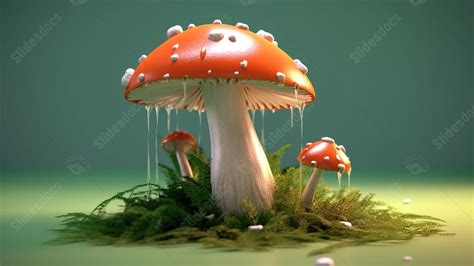 3d Designing Of Mushroom Structures Powerpoint Background For Free Download Slidesdocs