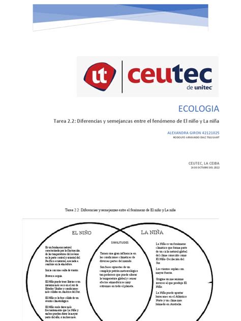 La Niña Y El Niño Diarama Pdf El Niño Clima