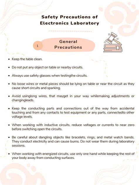 Safety Precautions Of Electronics Laboratory Pdf Electrical Network Switch