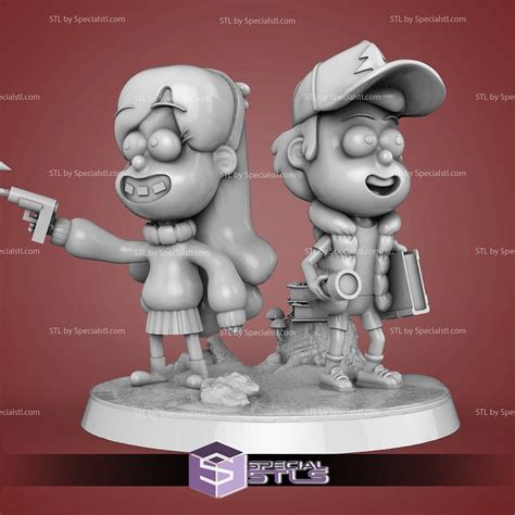 Dipper And Mabel Stl Files From Gravity Fall 3d Printable Specialstl