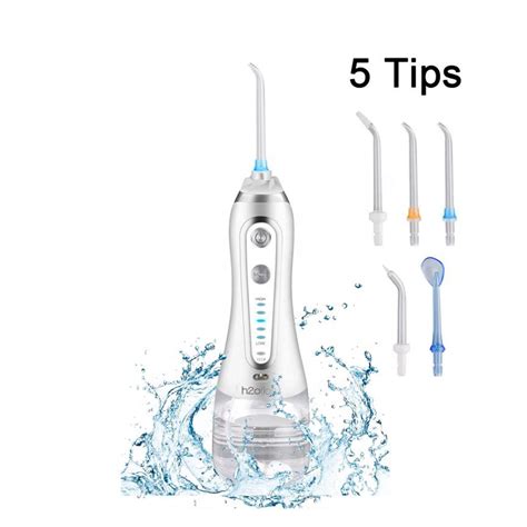 Water Flosser Portable Dental Oral Irrigator With 5 Modes 6 Replaceable
