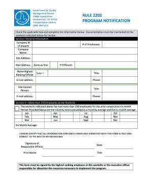 Fillable Online Aqmd Rule 2202 Program Notification Letter 07202016 Fax