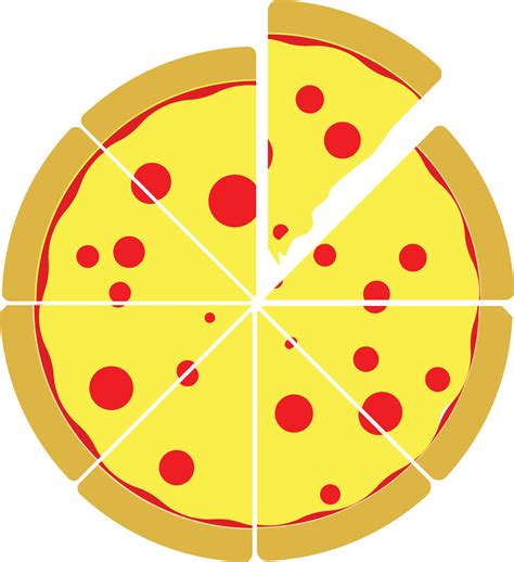 Illustration Of Six Slices Pizza 11424937 Vector Art At Vecteezy