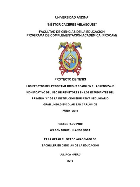 Proyecto De Tesis Wilson Descargar Gratis Pdf Corriente Eléctrica Voltaje
