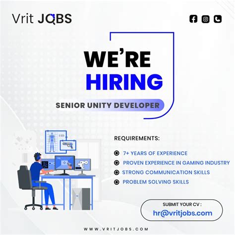 Hiringnow Wearehiring Jobopportunity Unity3d Unitydeveloper Vrit