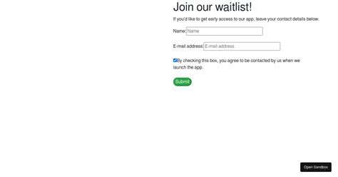 React Uncontrolled Form Codesandbox