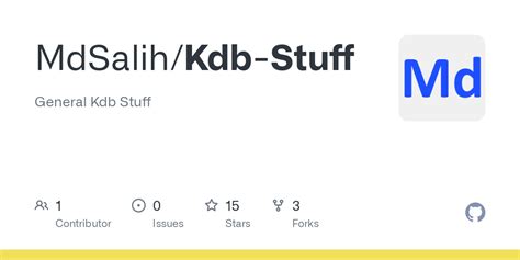 Github Mdsalihkdb Stuff General Kdb Stuff