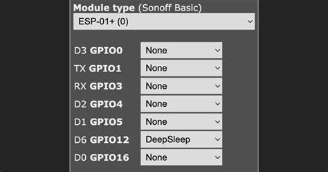 Tasmota Esp 01 Esp8266 Deep Sleep Wake Up Board Konfiguration Ei Otde