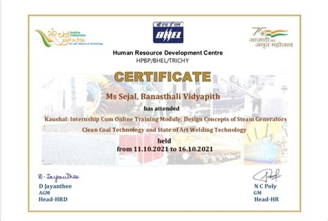 Sejal On Linkedin Internship Training