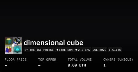 Dimensional Cube Collection Opensea