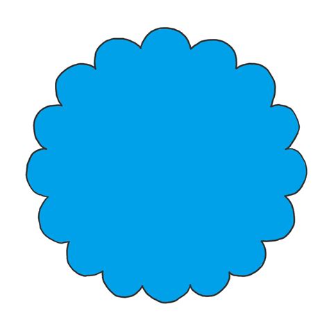 水色の雲（フチあり） イラストがいっぱい！