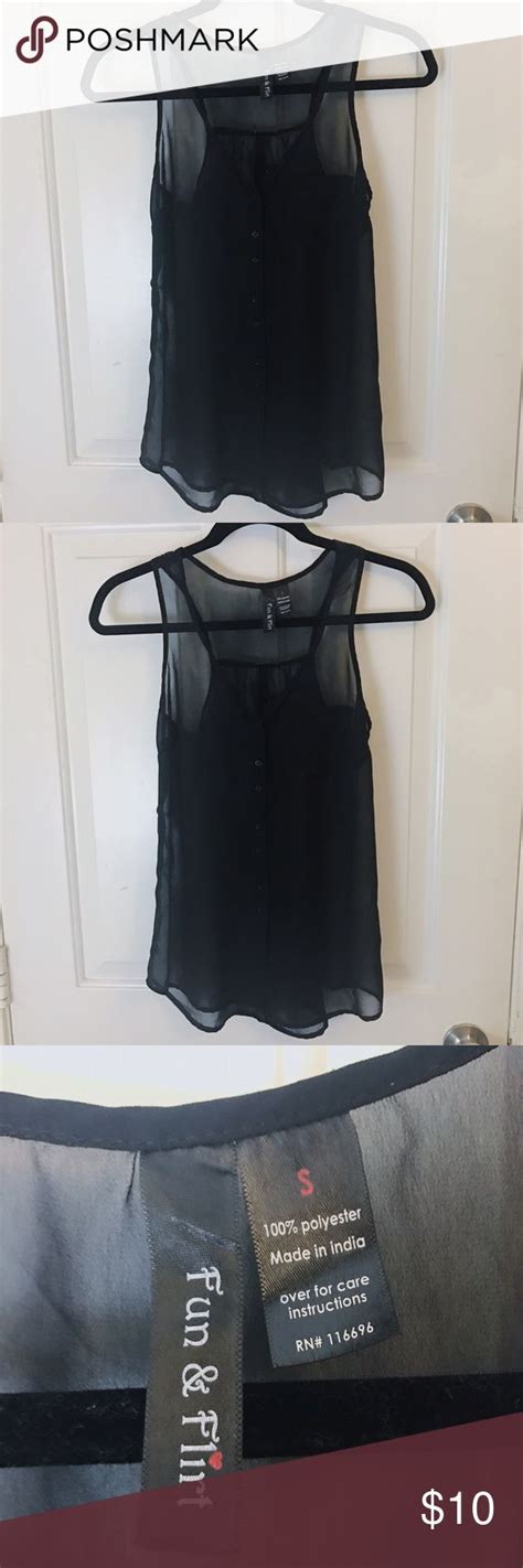 Black Sheer Tank Top Fun And Flirt