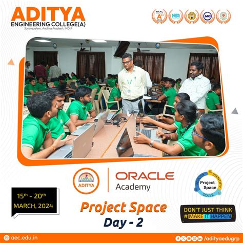 Aditya Engineering College On Linkedin Aditya Oracleacademy Projectspace Day2