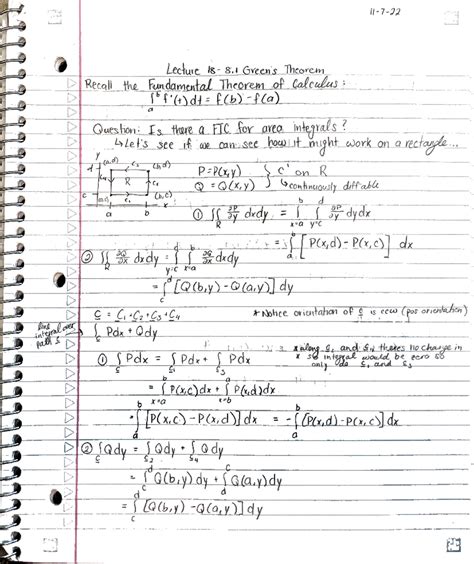 Lecture 18 Greens Theorem Lecture Greens Theorem Recall The