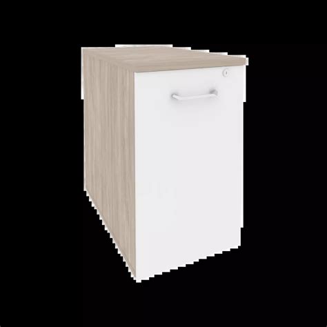 Тумба низкая выдвижная приставная опорная к столам Onix O Vtpo 1 7 Дуб атик белый 432x720x750