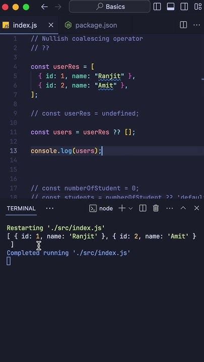 Nullish Coalescing Operator Coding Programming Frontend Javascript Lesson Nodejs