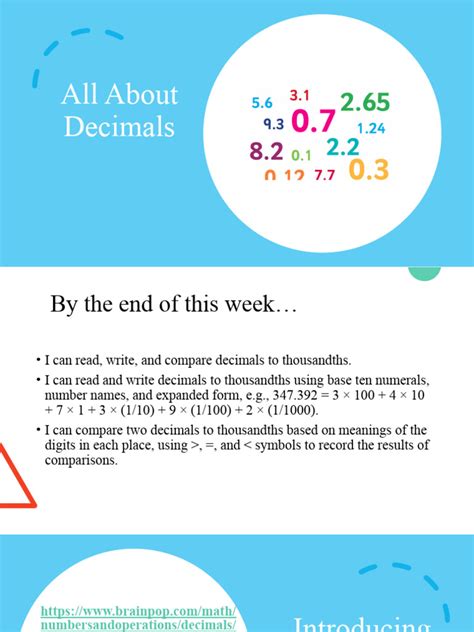 All About Decimals Powerpoint Pdf Elementary Mathematics Mathematical Concepts
