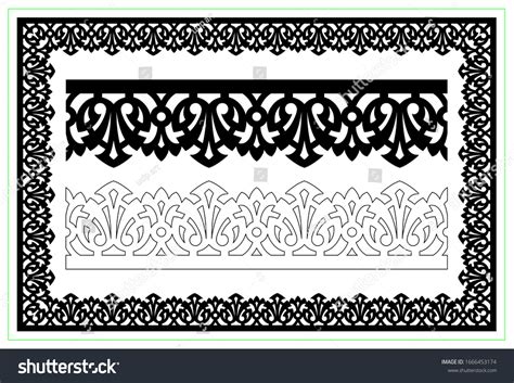 Border Design Laser Cnc Router Cutting Stock Vector Royalty Free 1666453174
