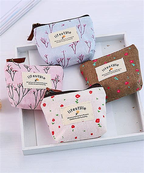 에스조이 🔥봄신상🔥 플라워 미니 파우치 이너백 생리대 속옷 핸드폰 립스틱 화장품 휴대용 데일리 여행용파우치 메이크업 더스트백