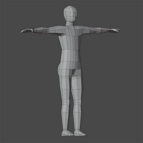 Low Poly Human Base Mesh Free Free Vr Ar Low Poly 3d Model Cgtrader