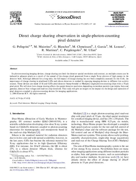 Pdf Direct Charge Sharing Observation In Single Photon Counting Pixel Detector