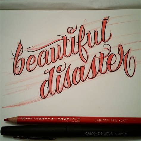 Beautiful Disaster Ambigram Script