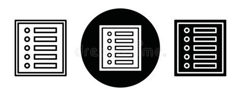 Table Of Contents Outline Icon Collection Or Set Table Of Contents Thin Vector Line Art Stock