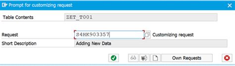 Creating Tables In SAP Transactional Customizing And Master Data MDP Group