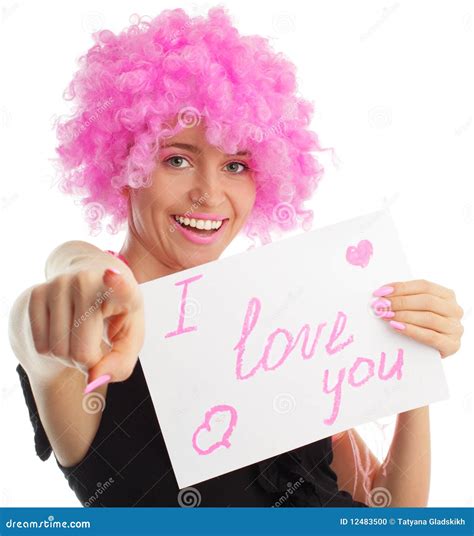 Sexual Woman With Message Stock Photo Image Of Curly 12483500