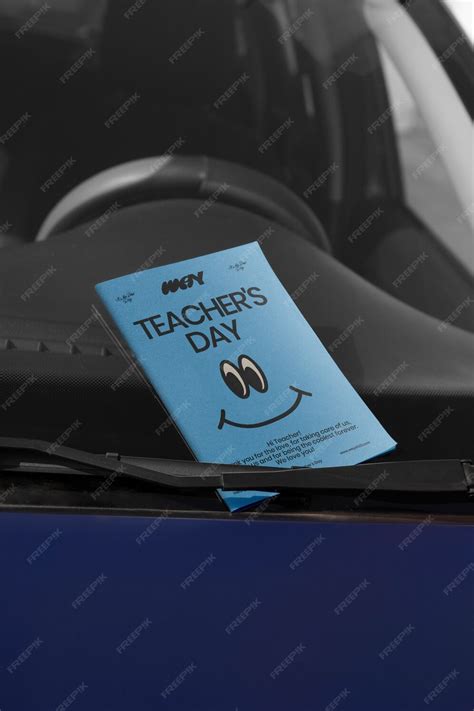Premium Psd Flyer Mock Up On Car Windshield